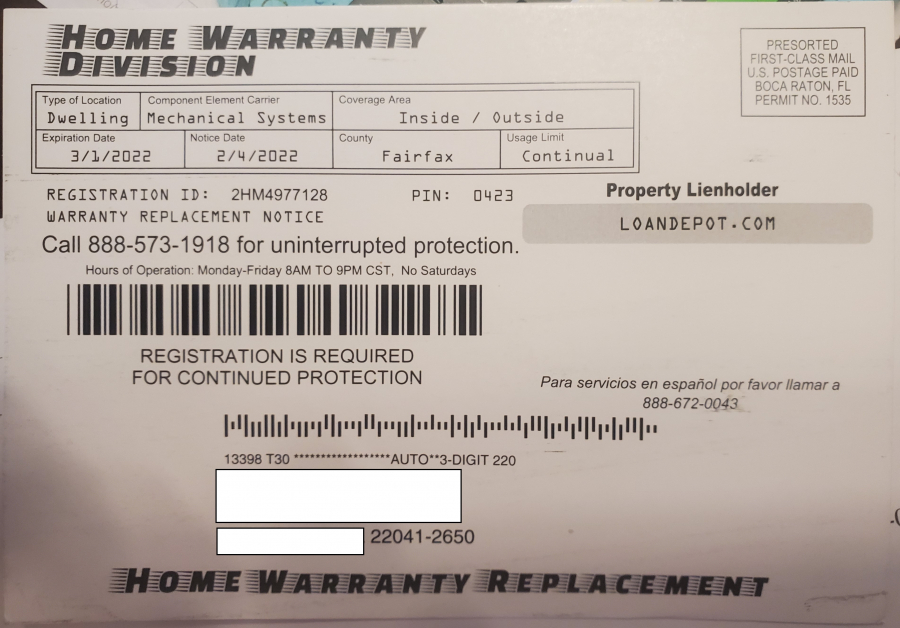 Home Warranty Division Final Notice Swetlauryn
